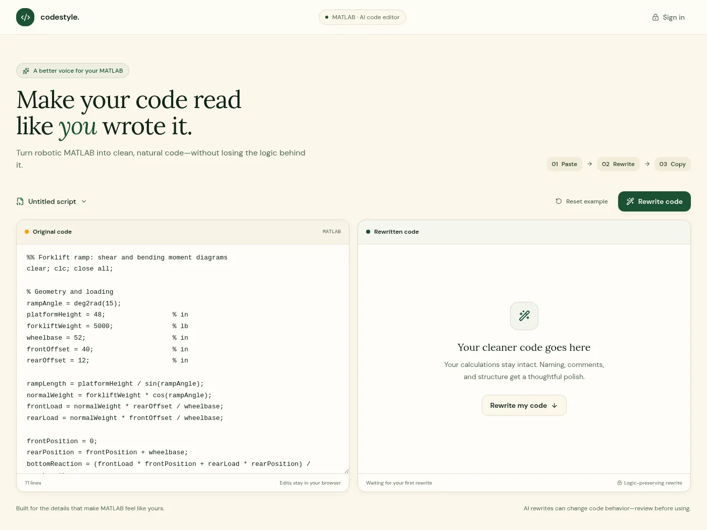 CodeStyle Rewriter AI