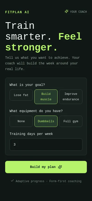 FitPlan AI Coach
