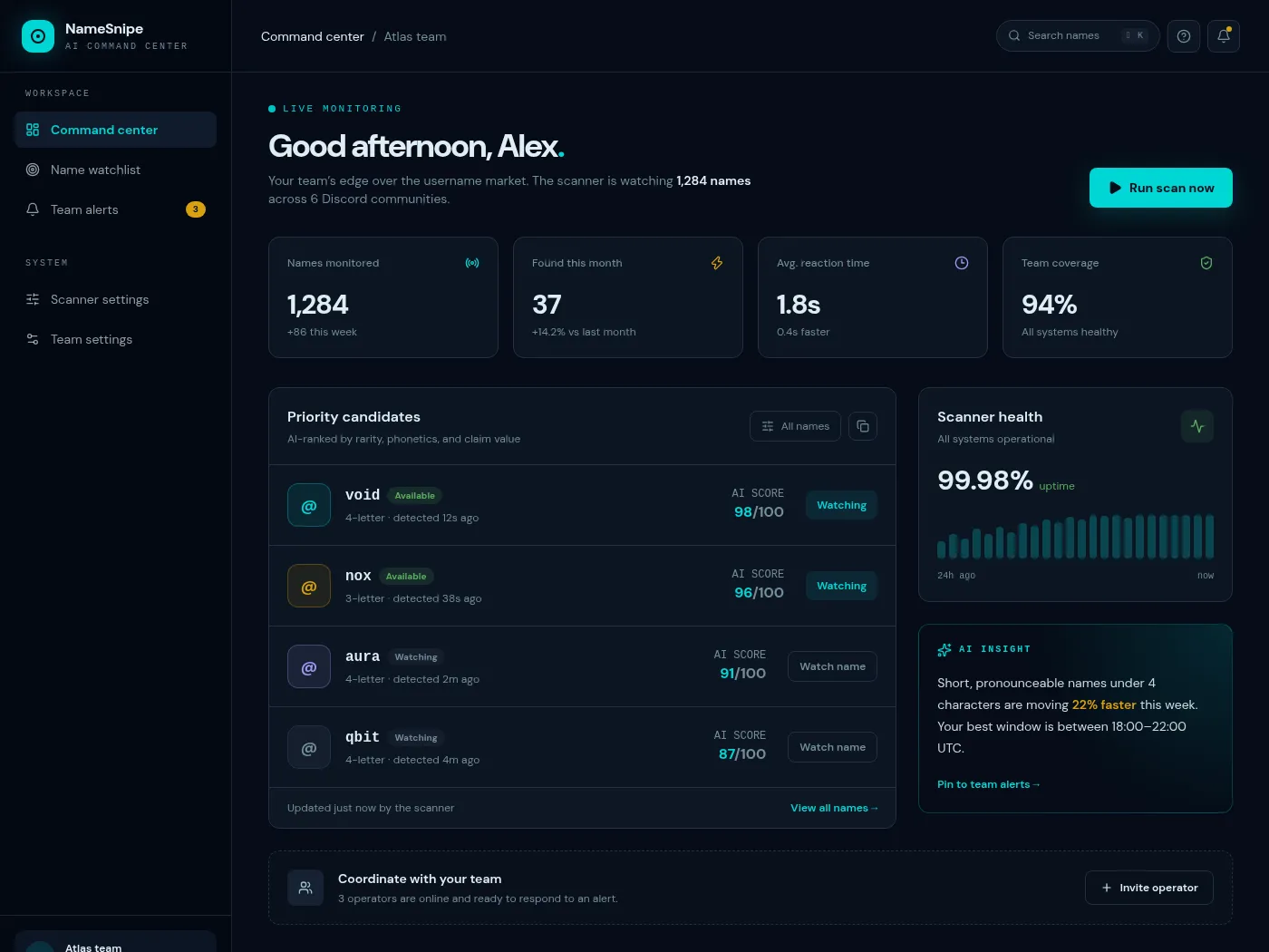 NameSnipe AI