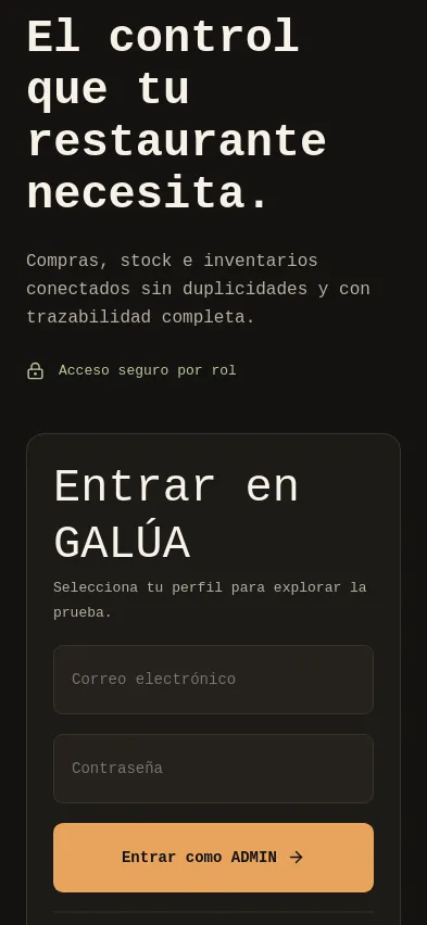 GALÚA Restaurant Manager