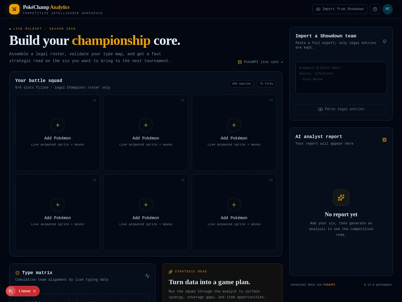 PokéChamp Analytics Hub