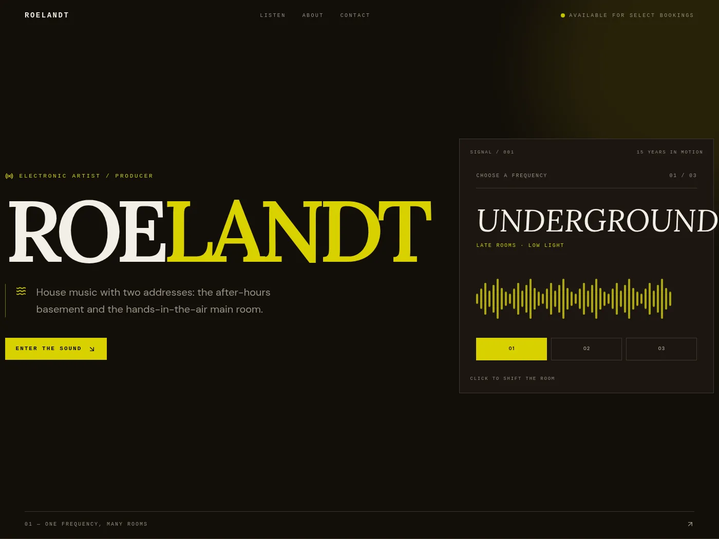 ROELANDT Artist Site