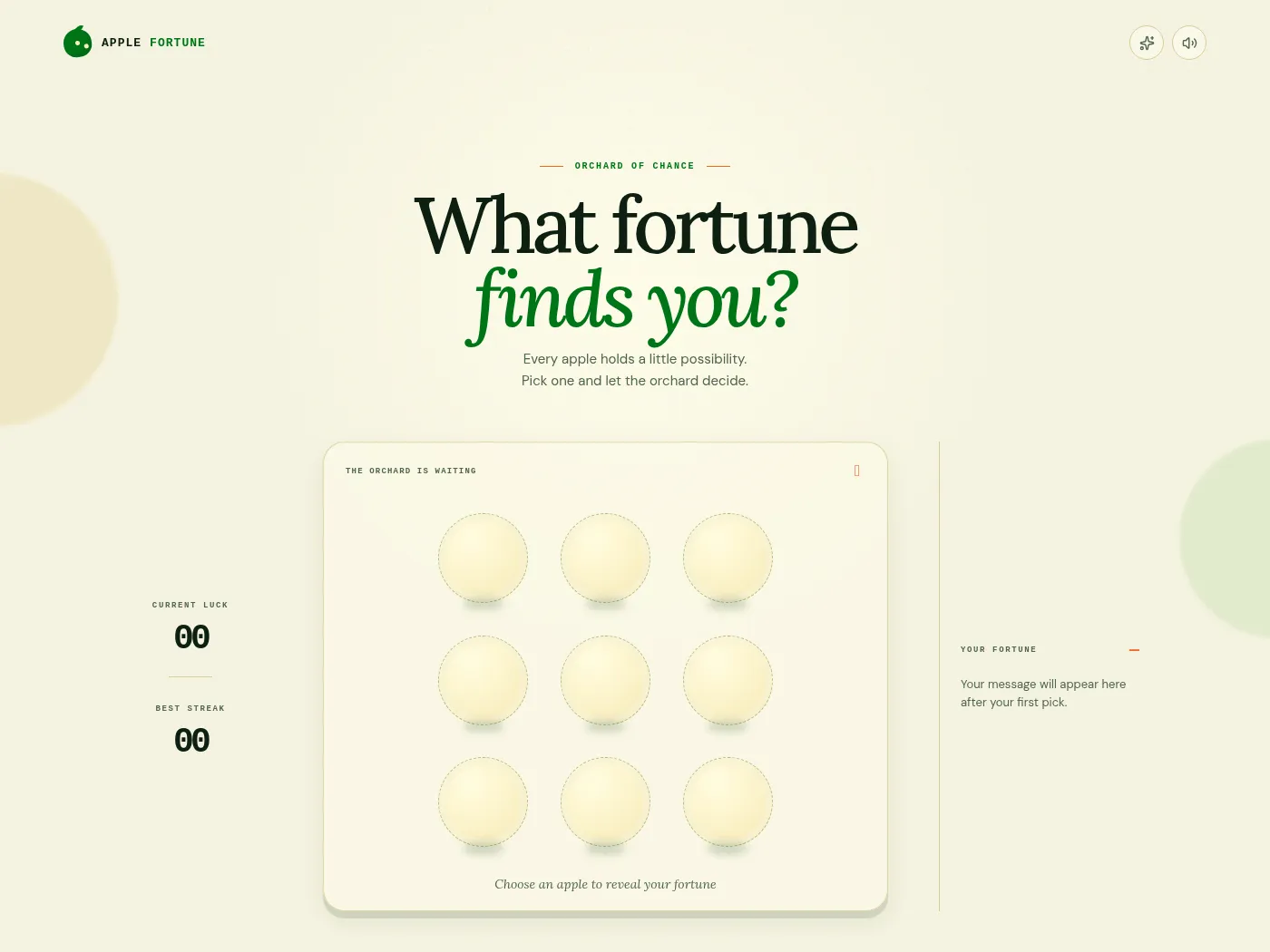 Apple Fortune Game