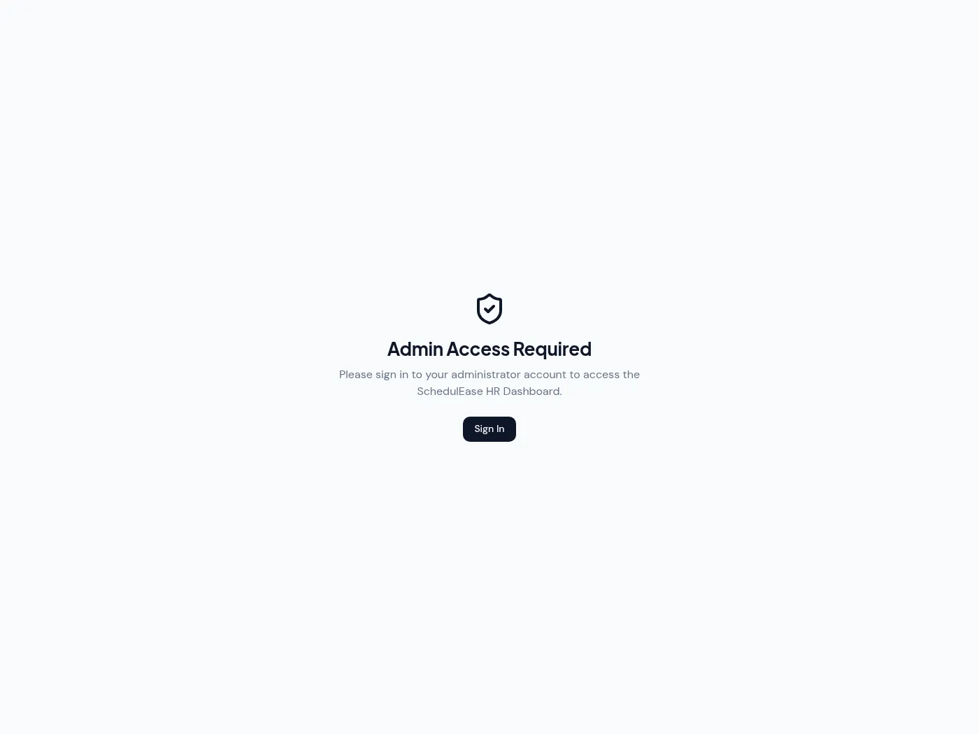 SchedulEase HR Dashboard