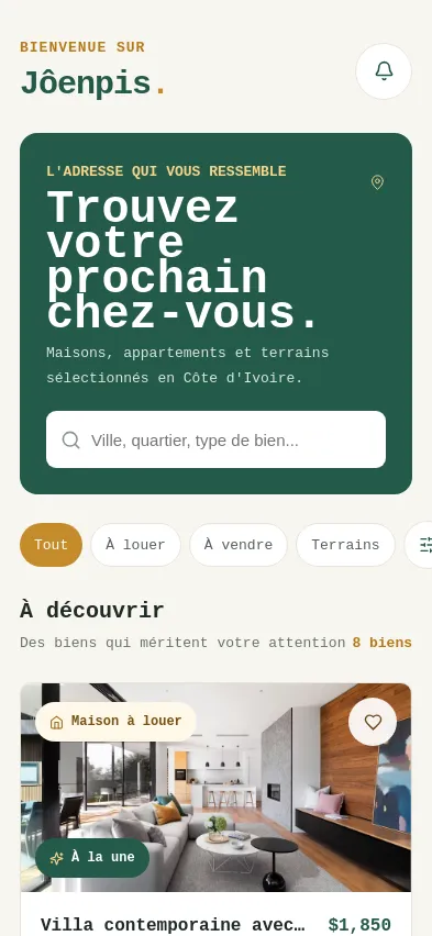 Jôenpis Immobilier Mobile