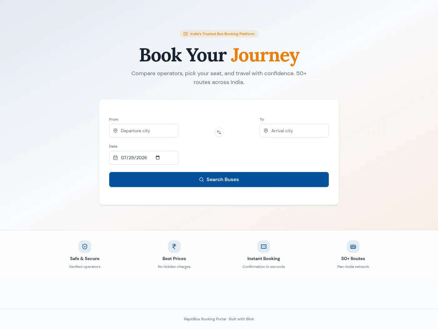 RapidBus Booking Portal