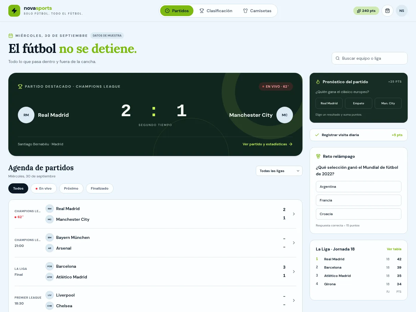 FútbolMatch Info Hub