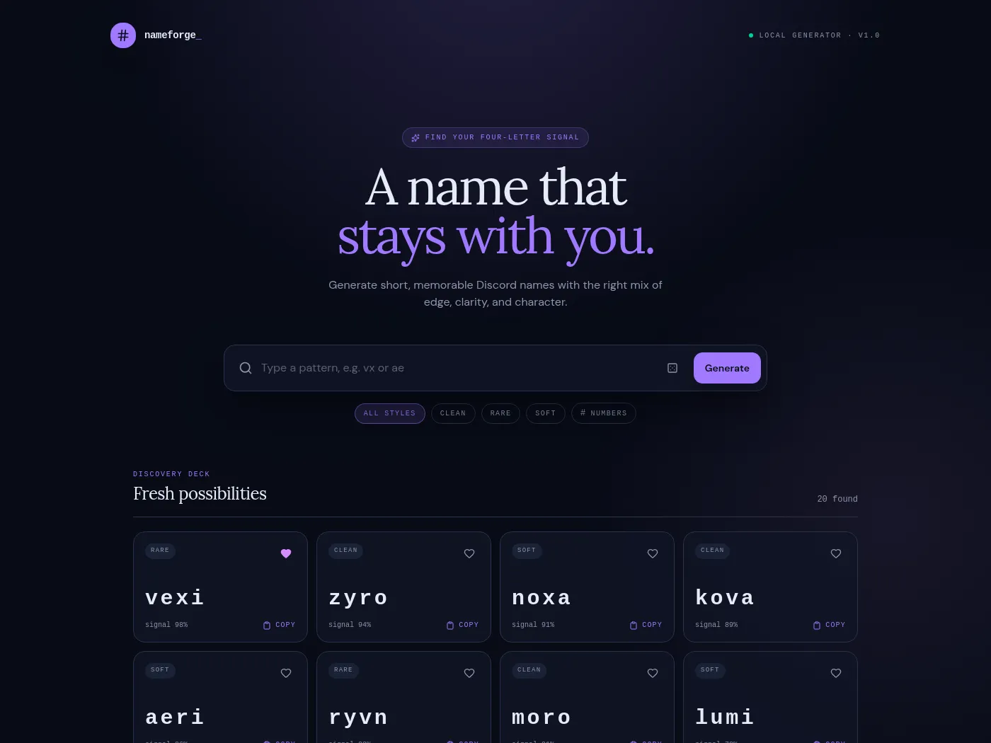 Discord Name Finder