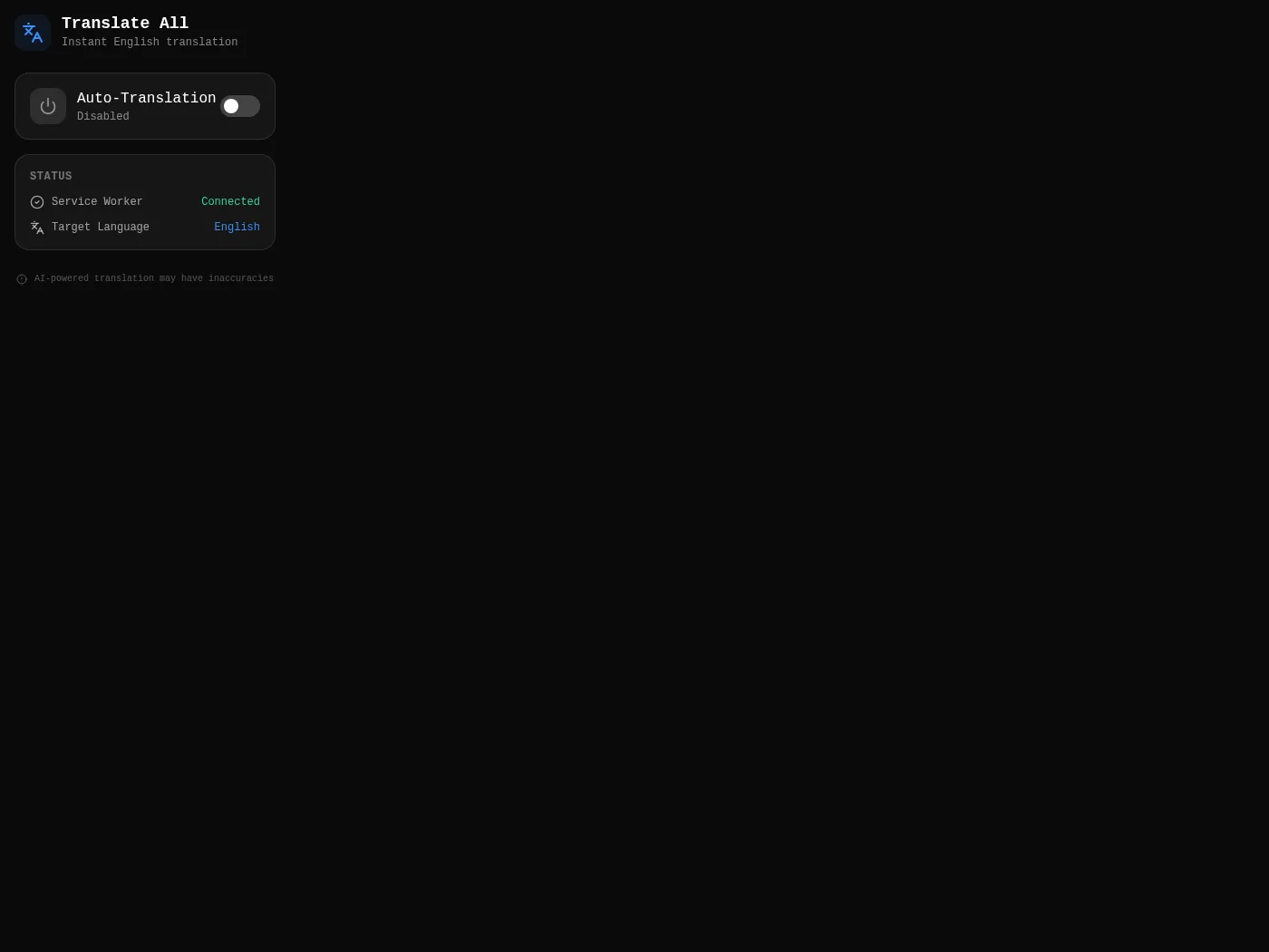 Translate All Chrome Extension