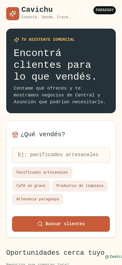 Cavichu Vendor Connect