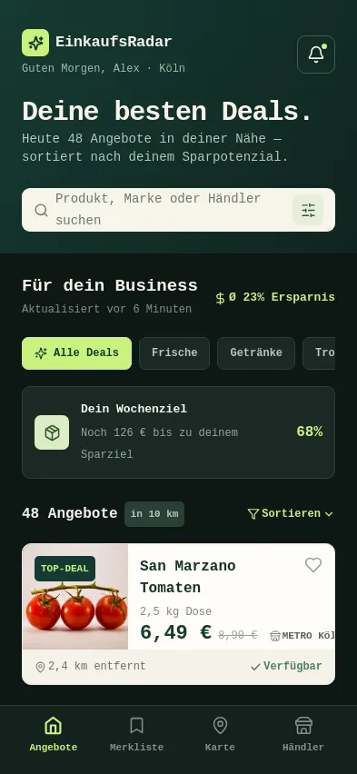 EinkaufsRadar Mobile