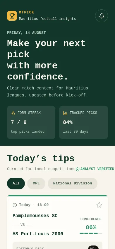 Mauritius Football Tips