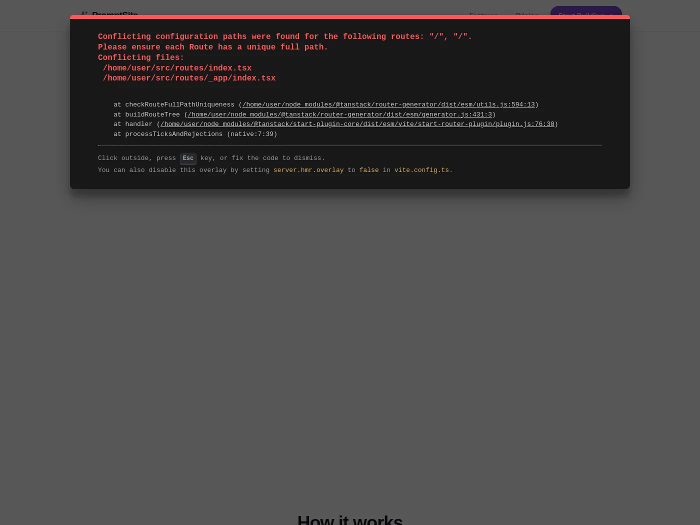 PromptSite Builder