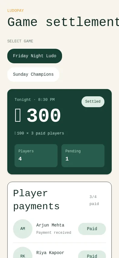 LudoPay Mobile