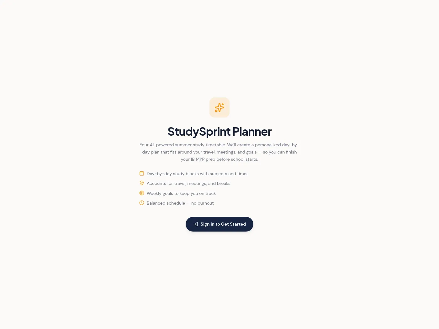 StudySprint Planner