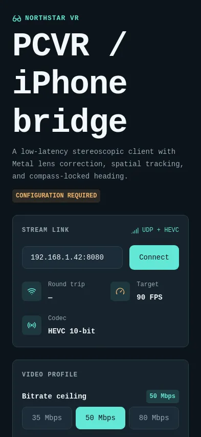 VR Streamer iOS Client