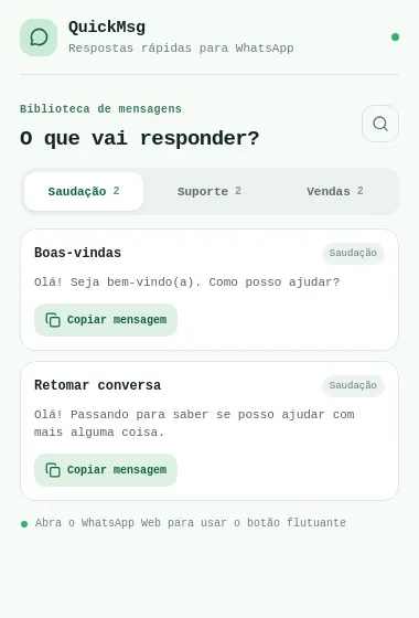 WhatsApp Web QuickMsg