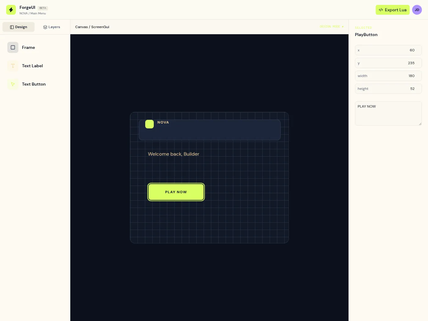 Roblox GUI Designer