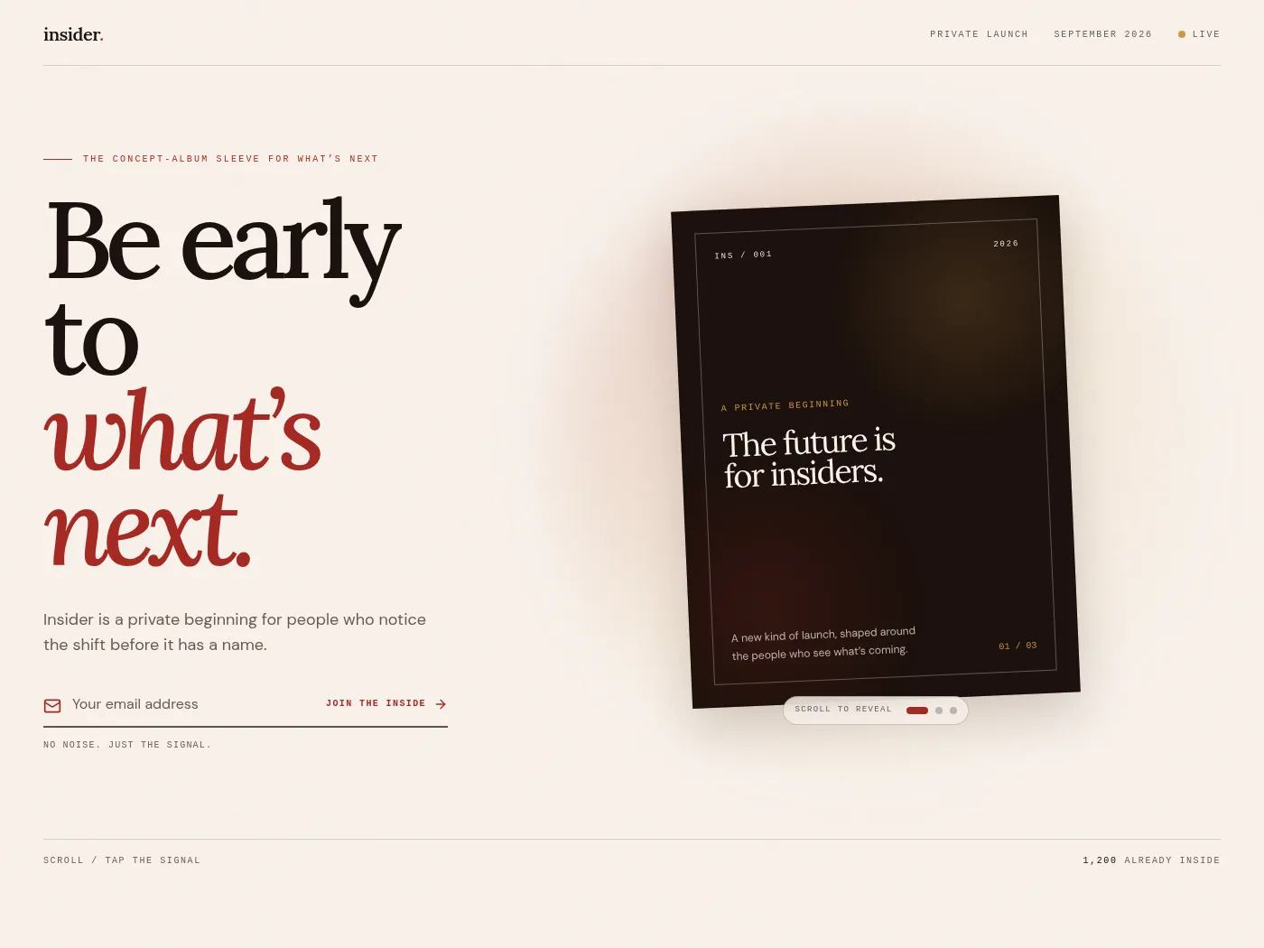 Insider Launch Waitlist