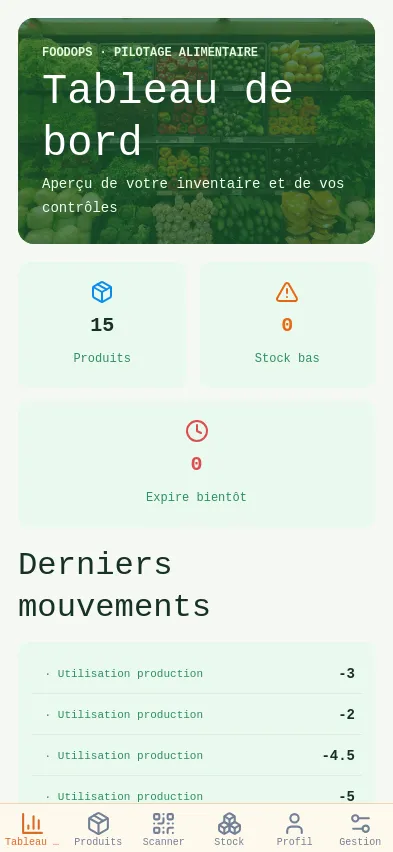 Gestion Stock Alimentaire Pro