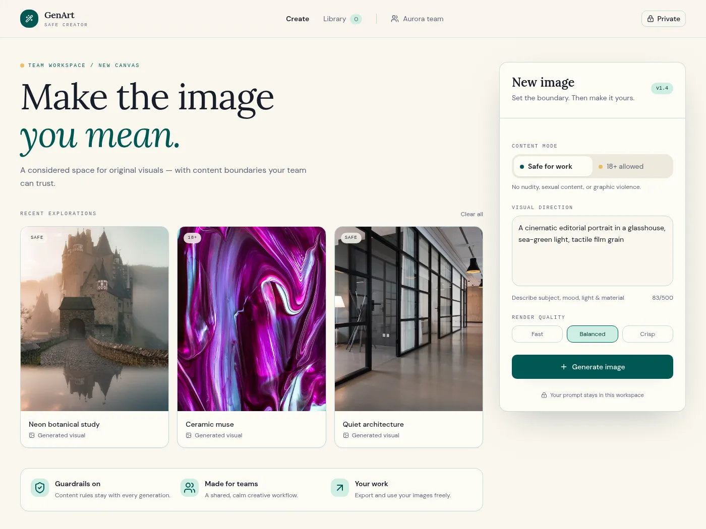 GenArt Safe Creator