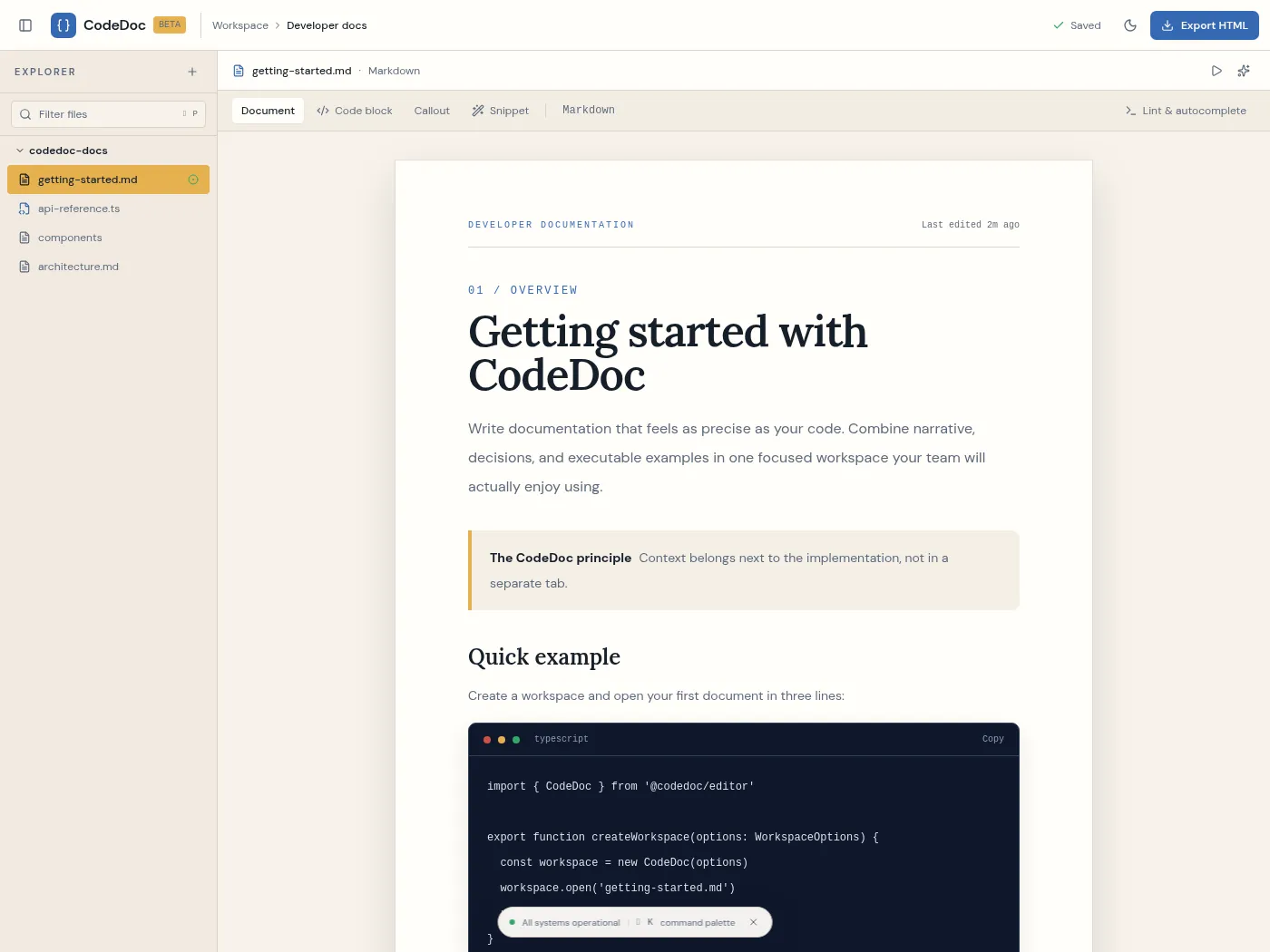 CodeDoc Editor Suite