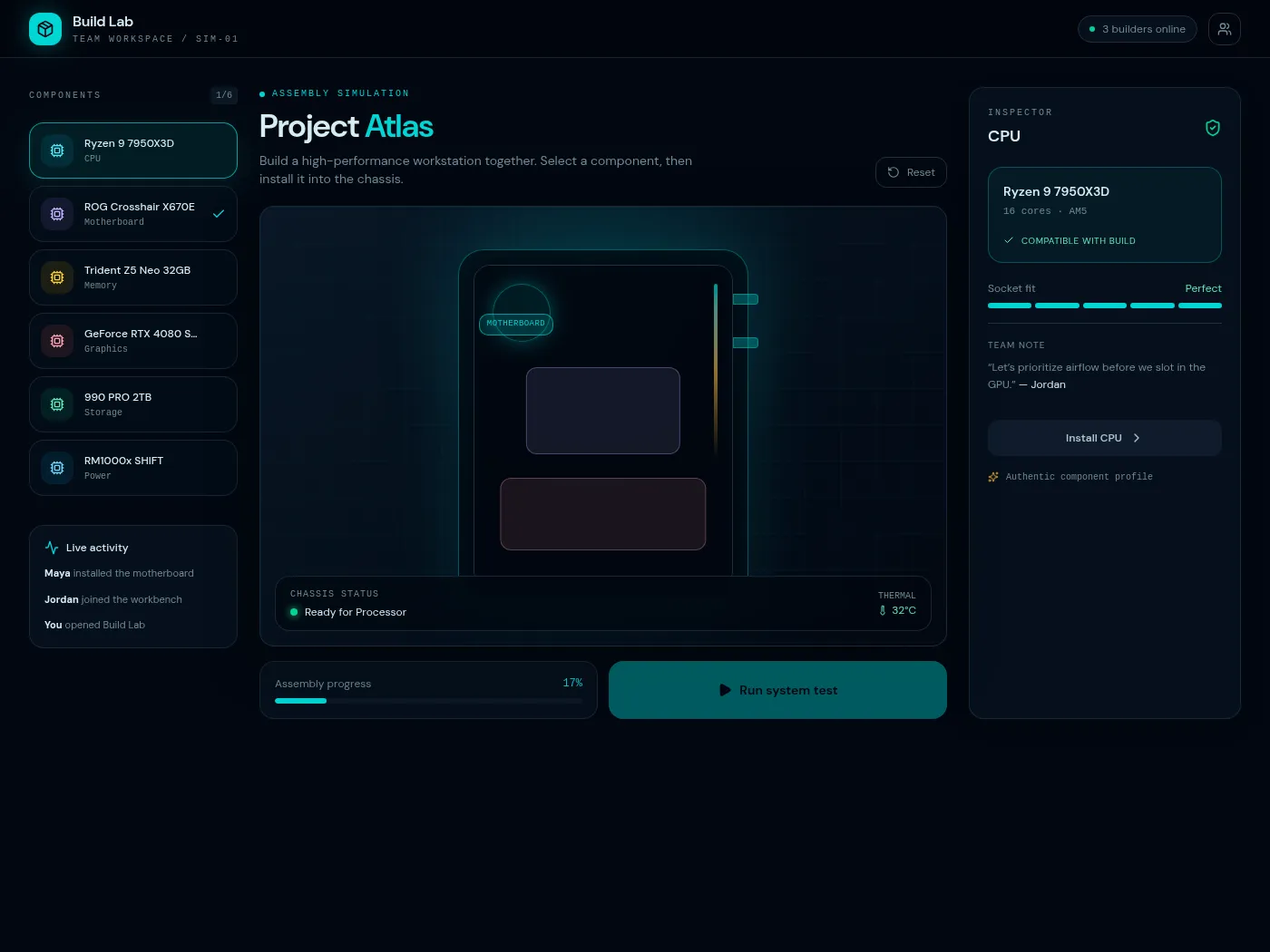 Virtual PC Builder Sim