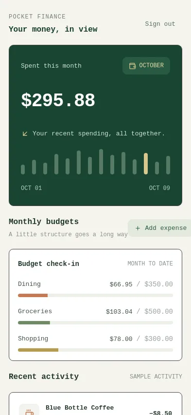 Pocket Finance Tracker