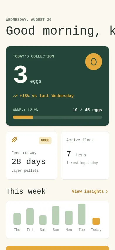 ChickTrack Egg Tracker