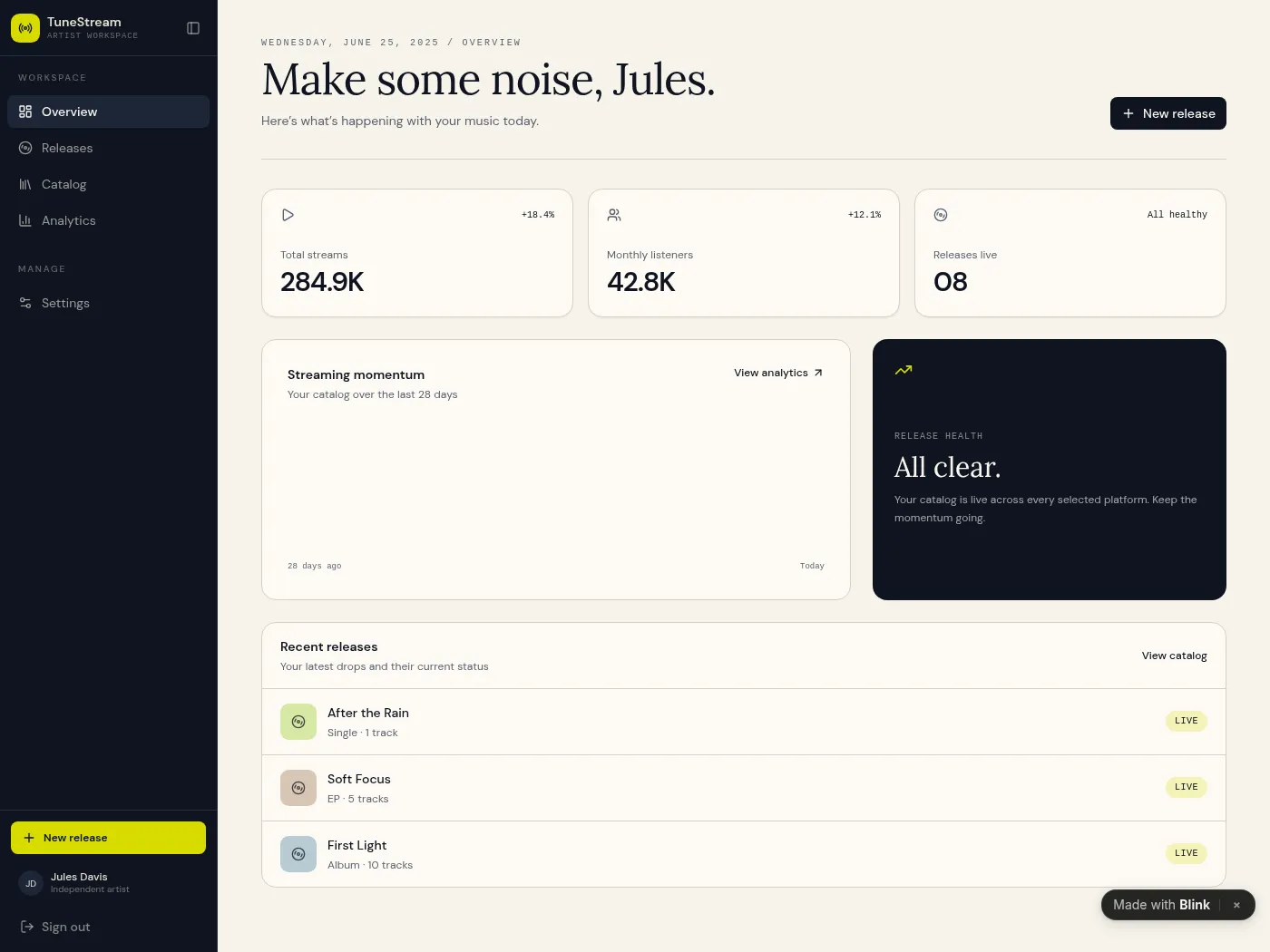 TuneStream Platform