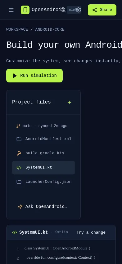 OpenAndroid Platform
