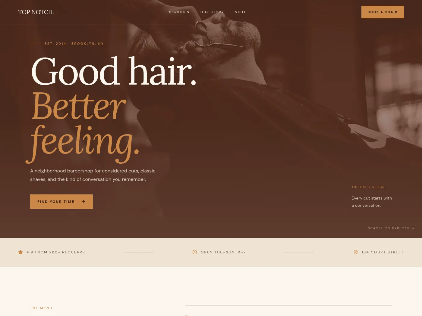 Top Notch Barbershop Site