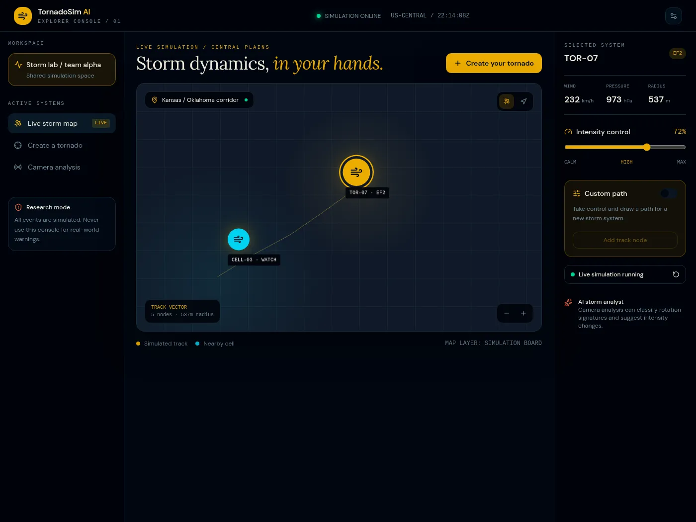 TornadoSim AI Explorer