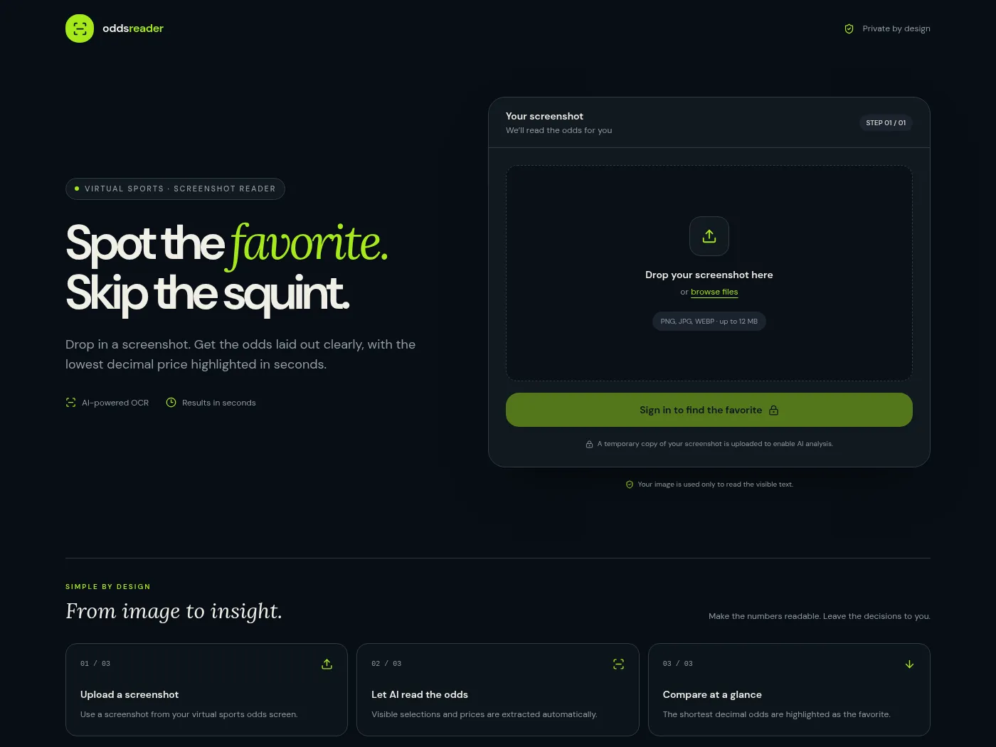 Virtual Odds Reader