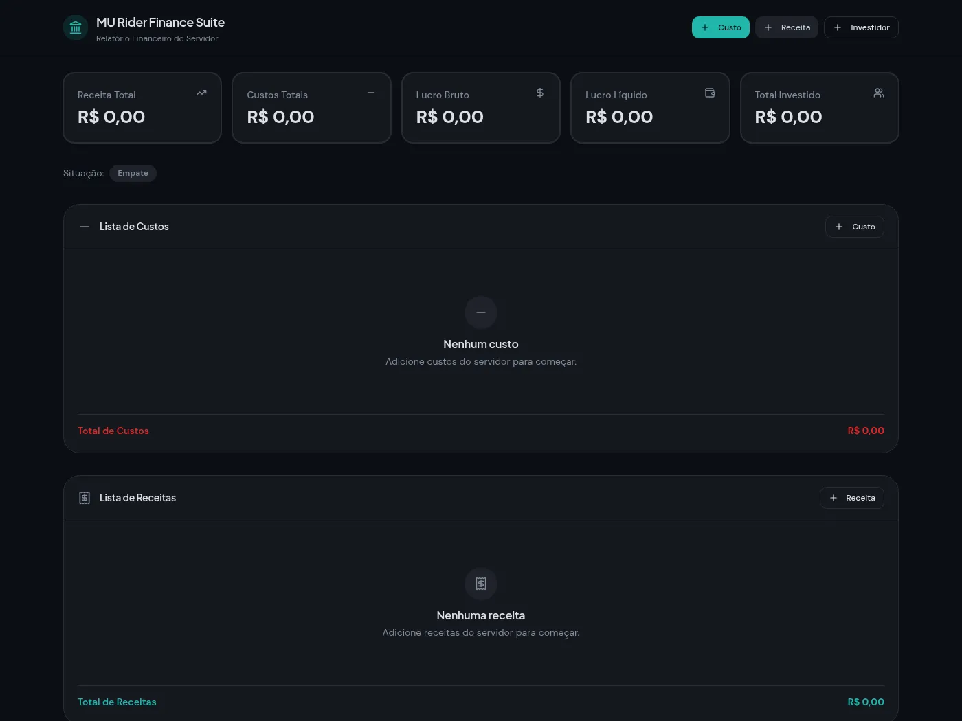 MU Rider Finance Suite