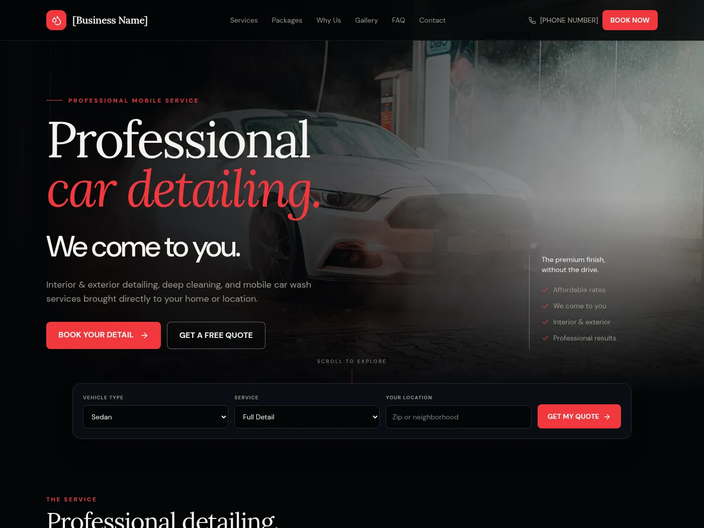 Capital Shine Detailing Website