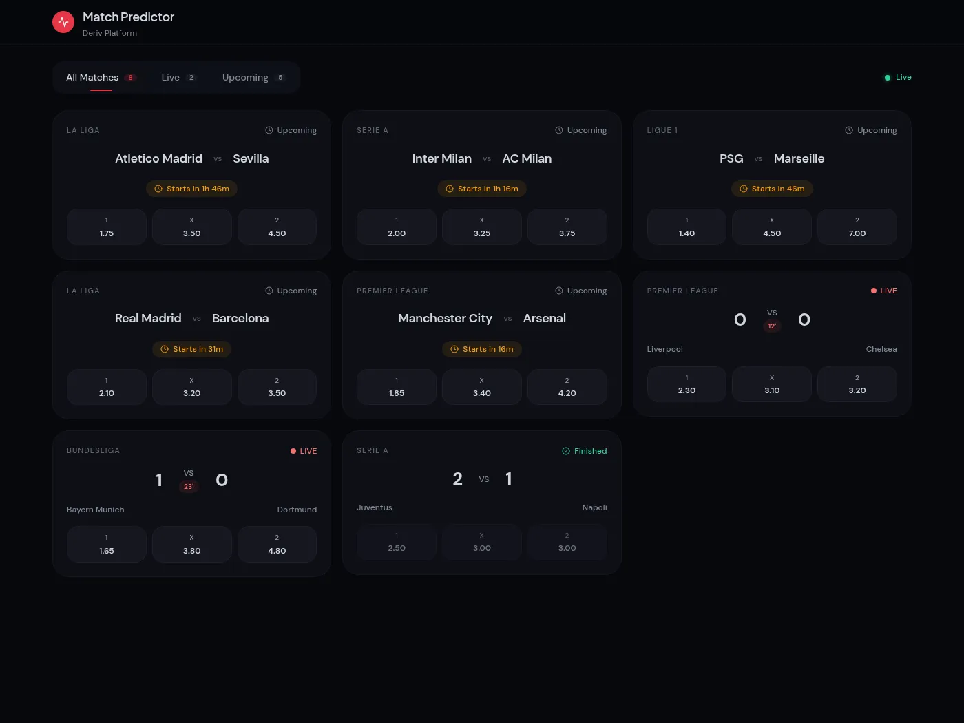Deriv Match Predictor