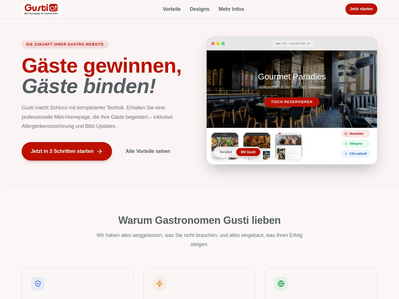 Gusti LandingPage