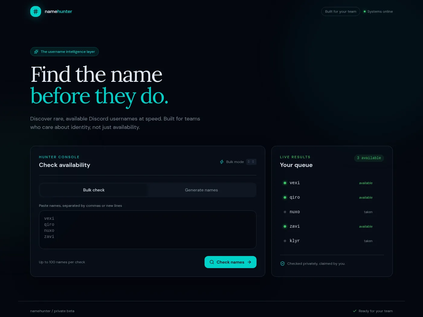 Discord Name Hunter