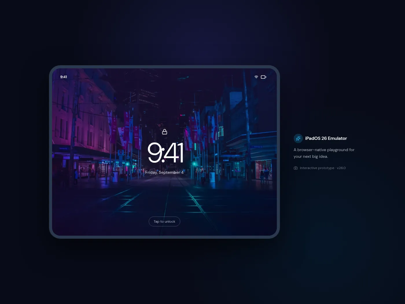 iPadOS 26 Web Emulator