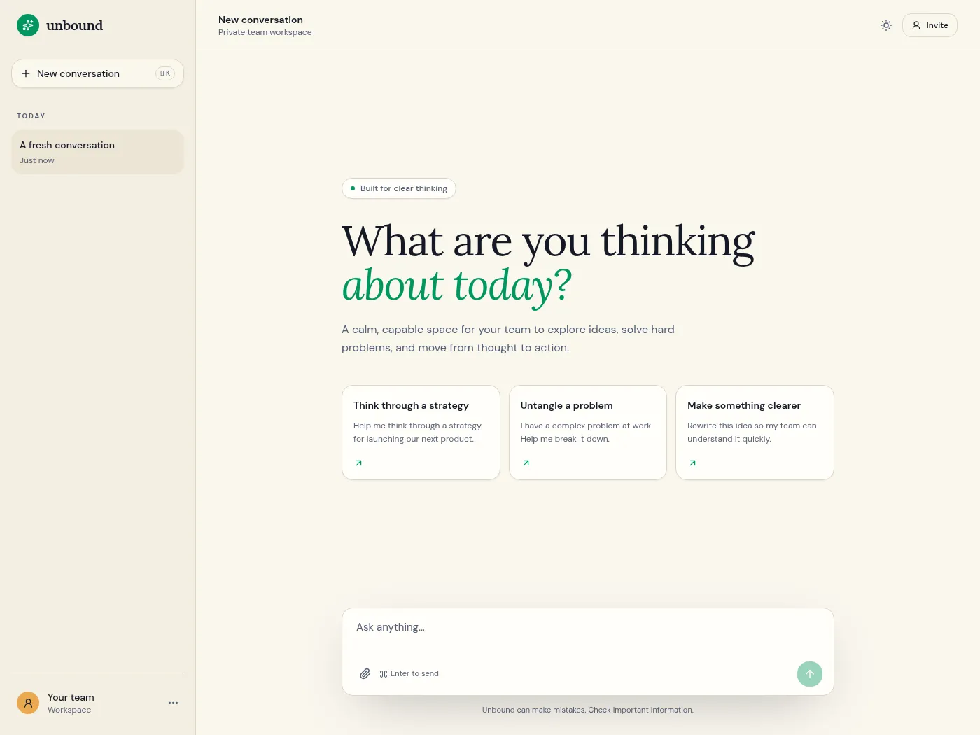 Unbound AI Chatbot