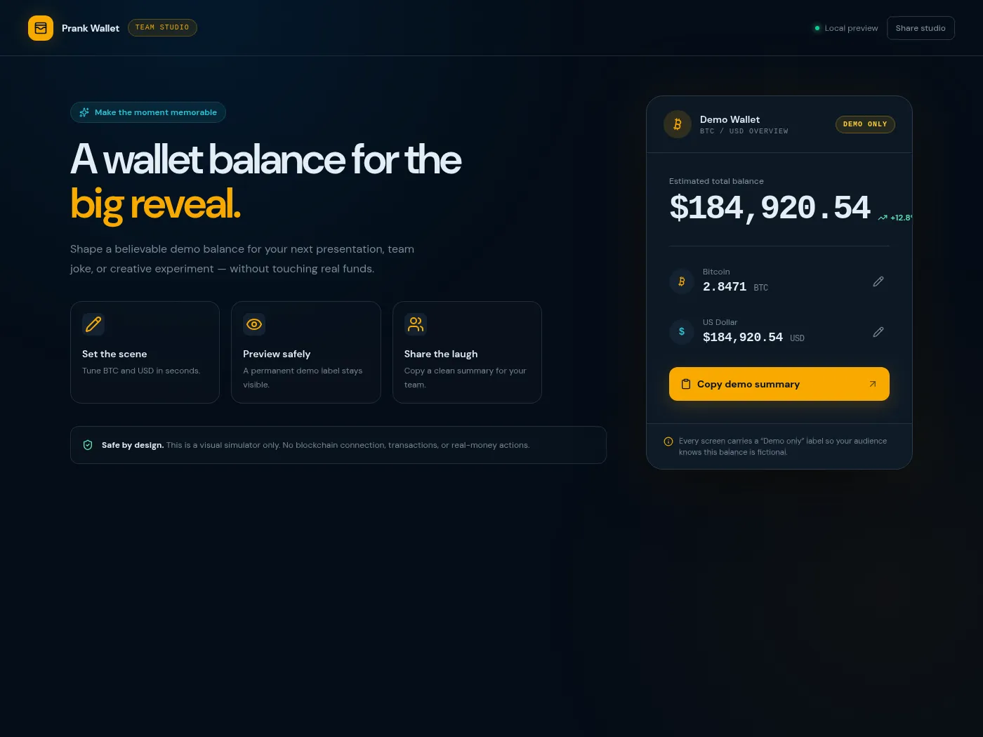 Prank Crypto Wallet
