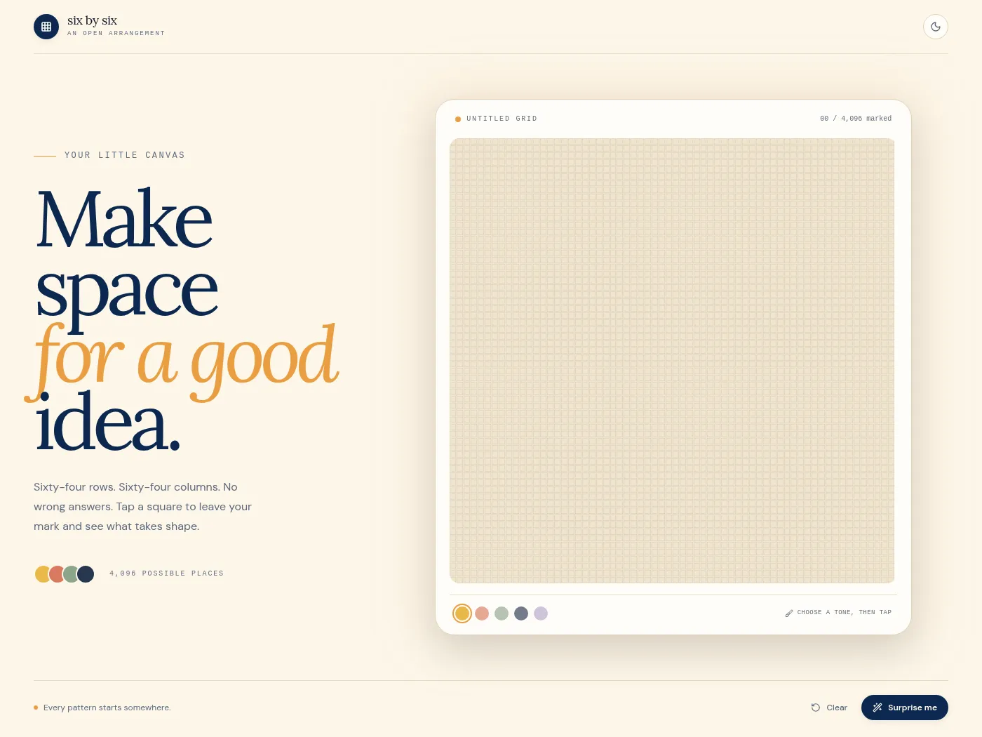 Six by Six Grid