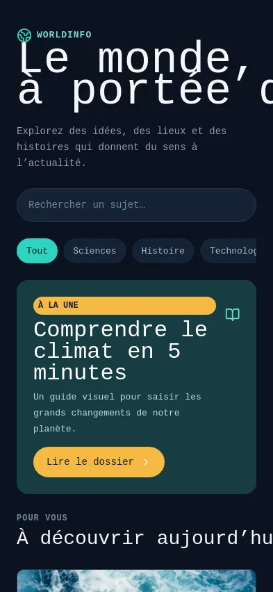 WorldInfo Hub