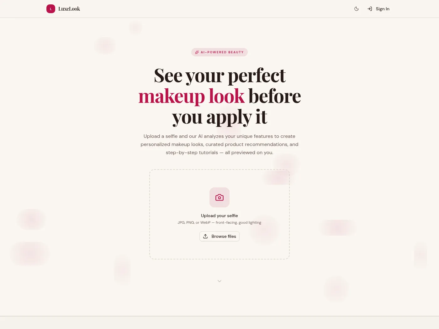 LuxeLook AI Makeup