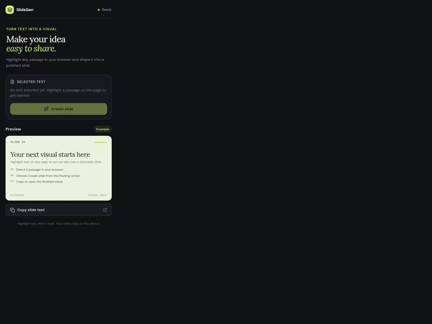 SlideGen Extension