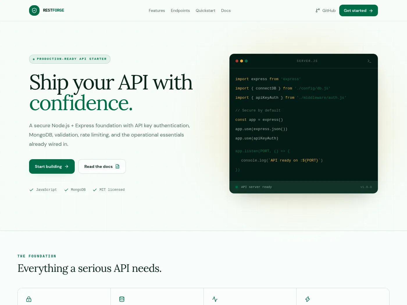 Secure REST API Starter