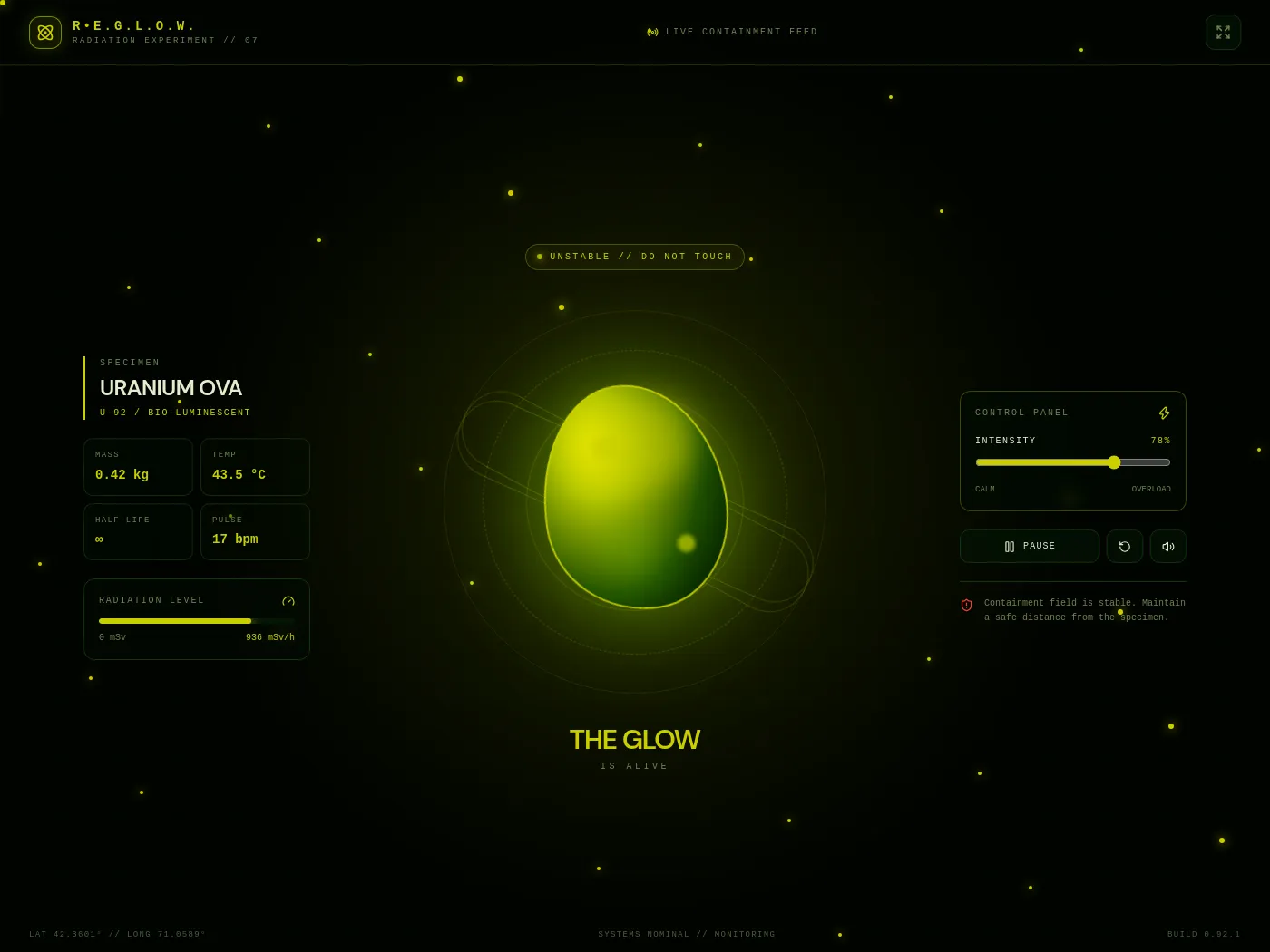 Radioactive Egg Glow