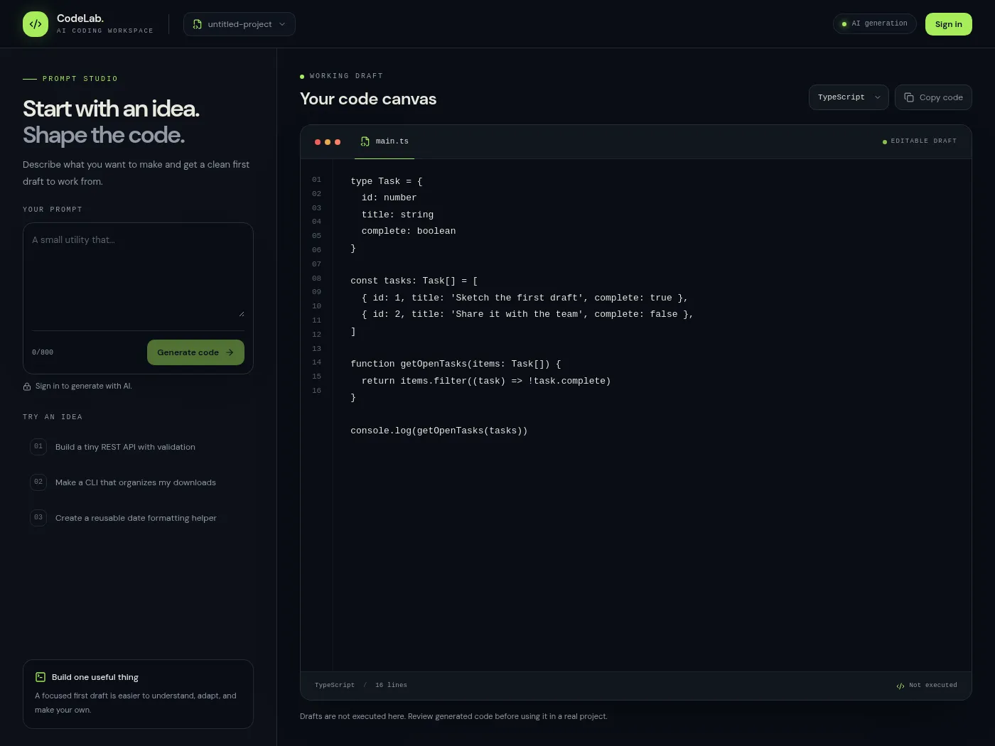 AI CodeLab