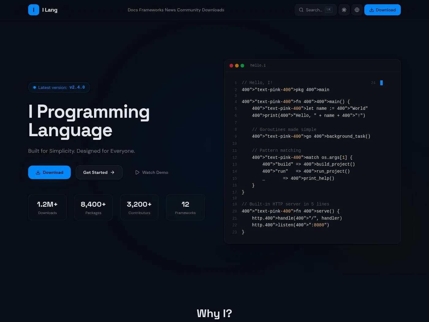 I Language Official Site